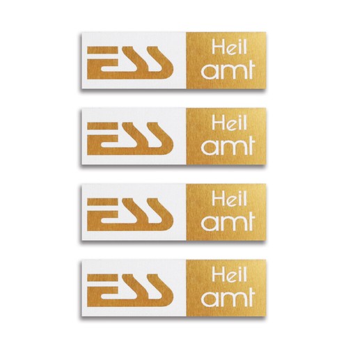 ESS Heil AMT Speaker Badge Logo Emblems 50.8mm(2")X15.9mm(0.625") GOLD ...