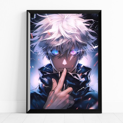 Satoru Gojo Wall Art Poster Jujutsu Kaisen Print Home & Decor Gloss ...