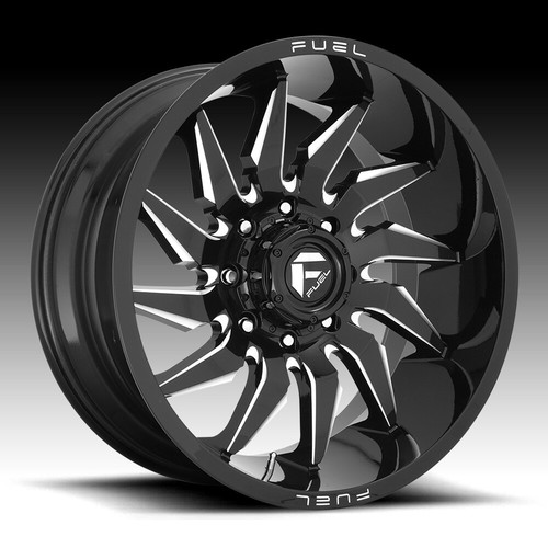 4/Fuel D744 Saber Gloss Black Milled 20x9 6x5.5 20mm (D74420908457 ...