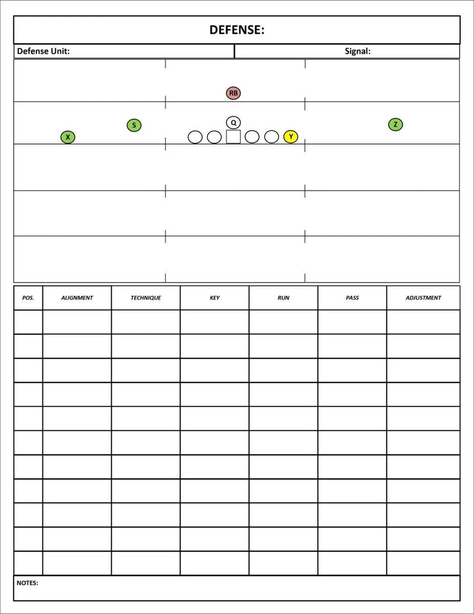 Football Diagram Template