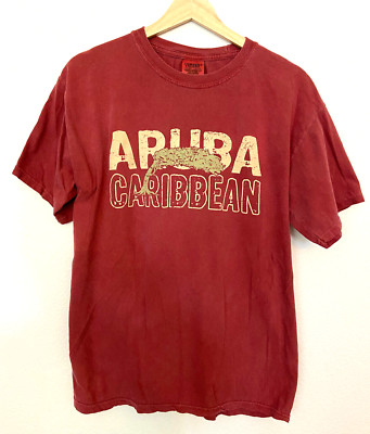 Aruba Tourist Caribbean Vacation Holiday Comfort Colors Brick Red T ...