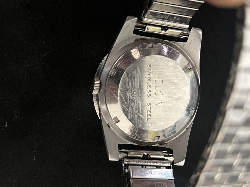 Vintage 1960’s Elgin Divers Watch - Pepsi - 25 Jewel - Date - Automatic ...