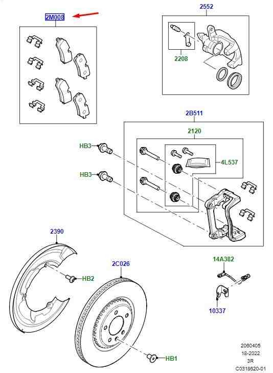 LAND ROVER RANGE ROVER SPORT L461 Bremsbeläge hinten 615123482 NEU ...