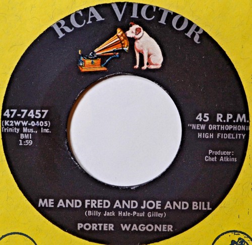 Porter Wagoner Me and Fred Joe Bill / Out of Sight Mind Original NM 45 ...