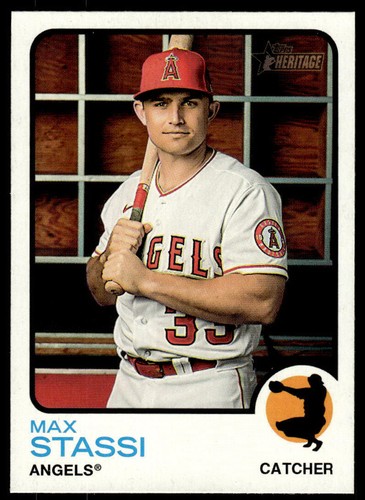 2022 Topps Heritage Max Stassi #410 Short Print SP Los Angeles Angels ...