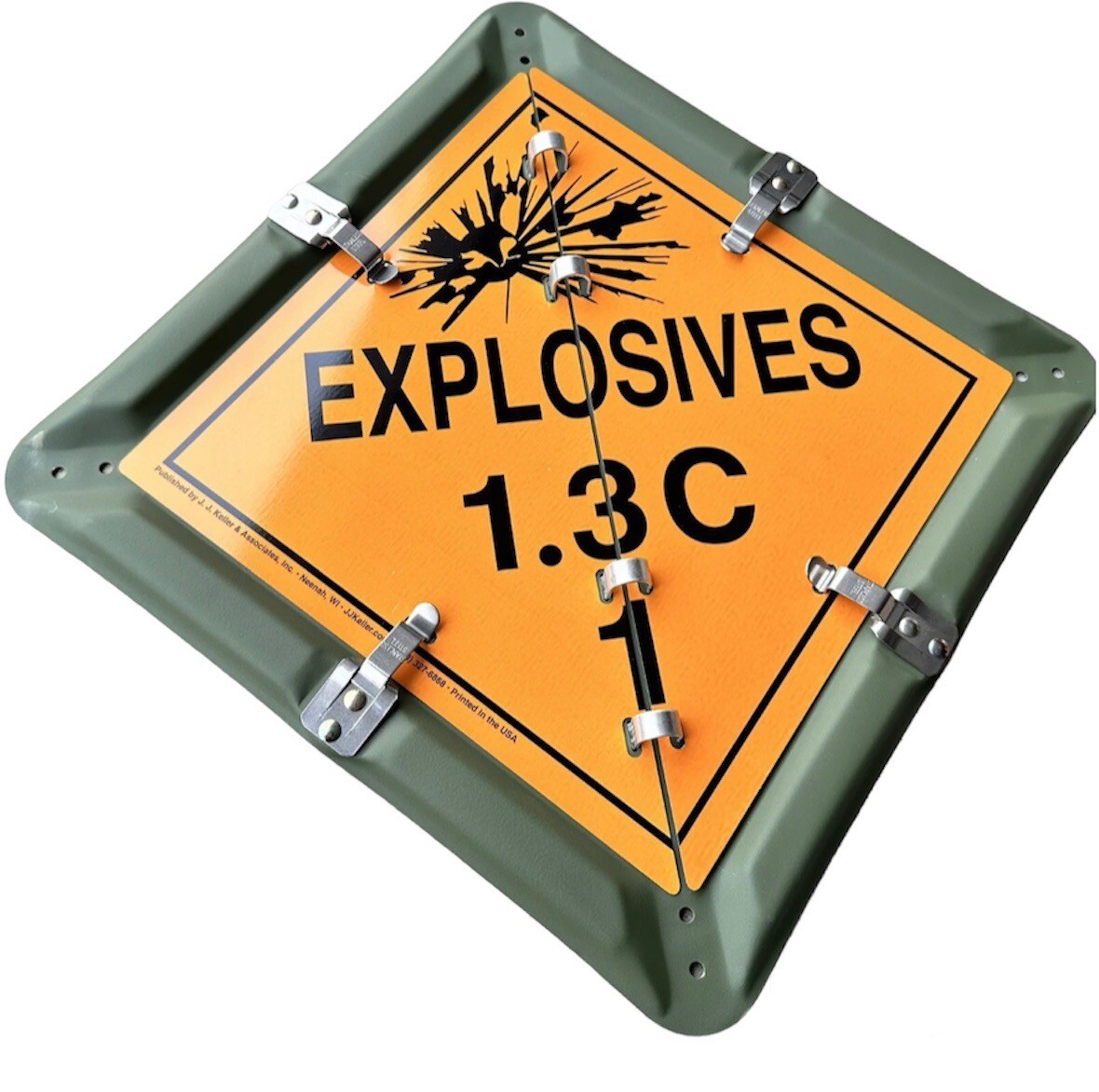 18.5” Full Metal EXPLOSIVES 1.3C US Military Placard Ordinance Truck ...