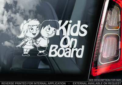 KIDS on Board, Car Sticker Window Decal Sign Baby Child Brother Sister ...