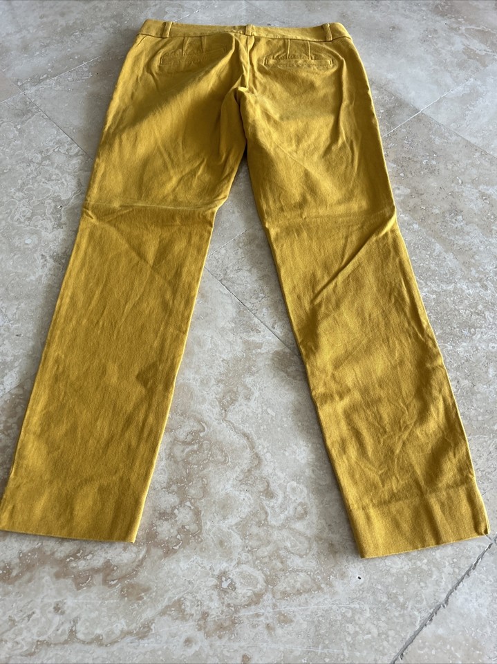 BANANA REPUBLIC Sloan Fit Women Size 2 Pants Skinny Stretch Mustard ...