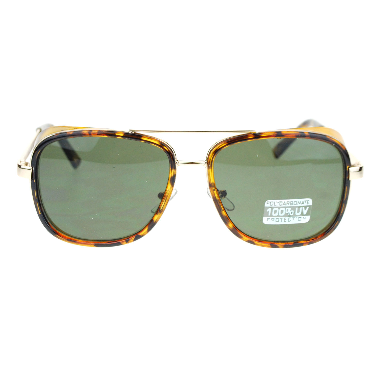 Mens Side Visor Retro Wind Breaker Rectangular Designer Sunglasses | eBay