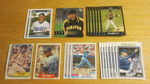 Jim Tracy Lot of 23 Trading Cards w/1 ROOKIE MLB Baseball Cubs, Pirates ...