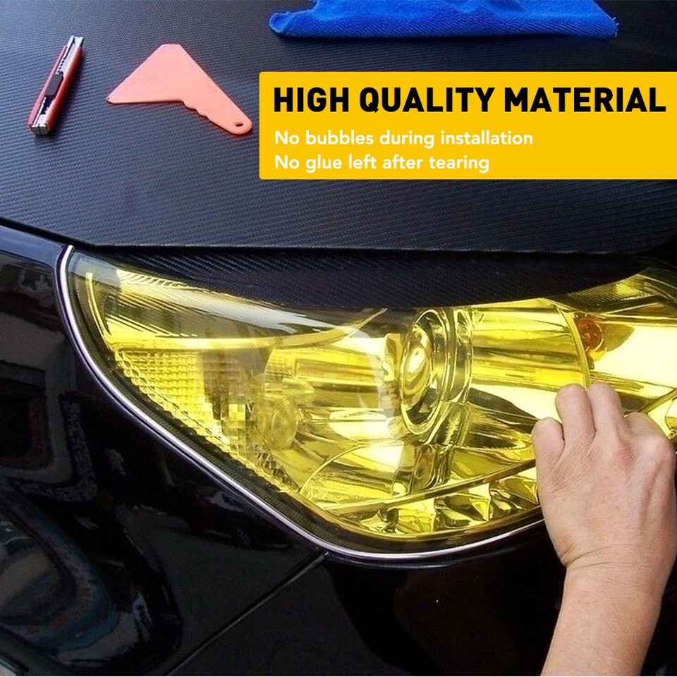 for Car SUV 12"X72" Trunk Universal Headlight Tail Fog Light Lamp Film ...