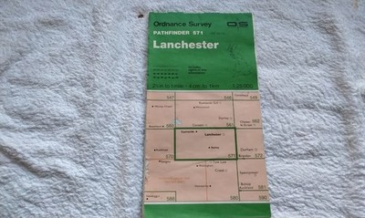 Lanchester Durham rare pathfinder map 1988 satley Castleside Cornsay ...