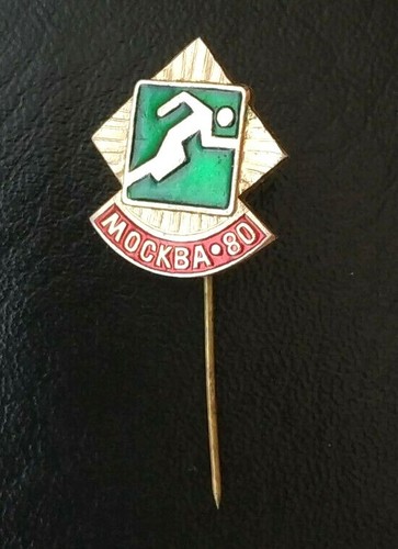1980 Running XXII Olympic Games Moscow Soviet Pin Badge Sport IAAF ...