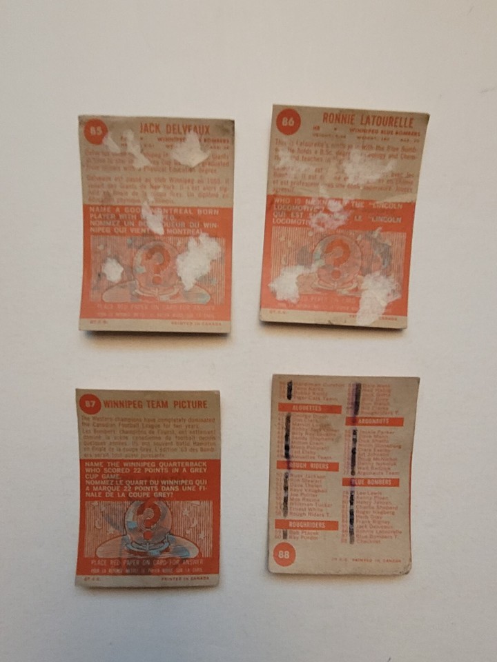 1963 Topps CFL Complete Set (1-88) | eBay