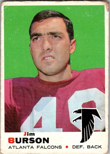 1969 Topps #159 Jim Burson Football Atlanta Falcons M18 | eBay