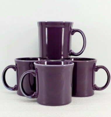 Set Lot 4 JAVA MUG mulberry purple FIESTA WARE 12 OZ new | eBay