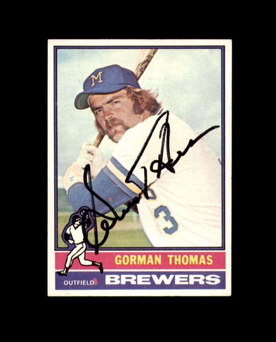 Gorman Thomas Signed 1976 Topps Milwaukee Autograph | eBay