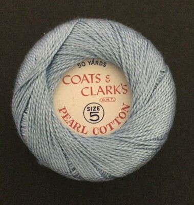 Vintage Coats & Clark's Pearl Cotton Crochet Thread Size 5 - Lt. Blue ...