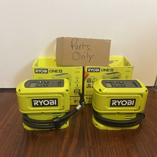 FOR PARTS —(2)RYOBI ONE+ 18V Cordless High Pressure Digital Inflator ...