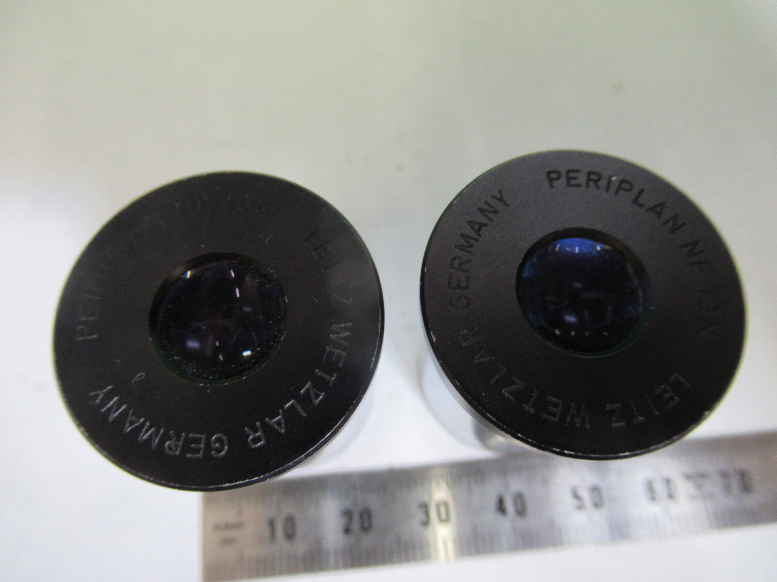 PAIR NF 10X LEITZ EYEPIECE OCULAR OPTICS MICROSCOPE PART AS PICTURED &3 ...