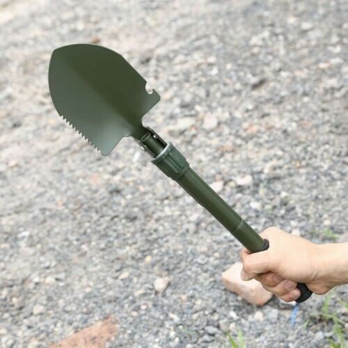 Army Green Multi-Functional Folding Shovel - Engineer Outdoor Camping ...