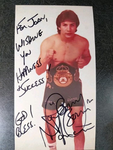 RAY BOOM BOOM MANCINI Authentic Hand Signed Autograph 4X7 Photo ...