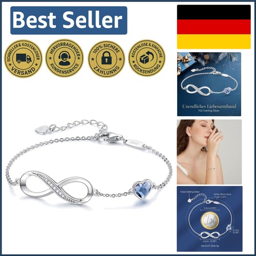 Infinity Armband Damen 925 Sterling Silber Unendlichkeit Herz Kristall Geschenk | eBay.de