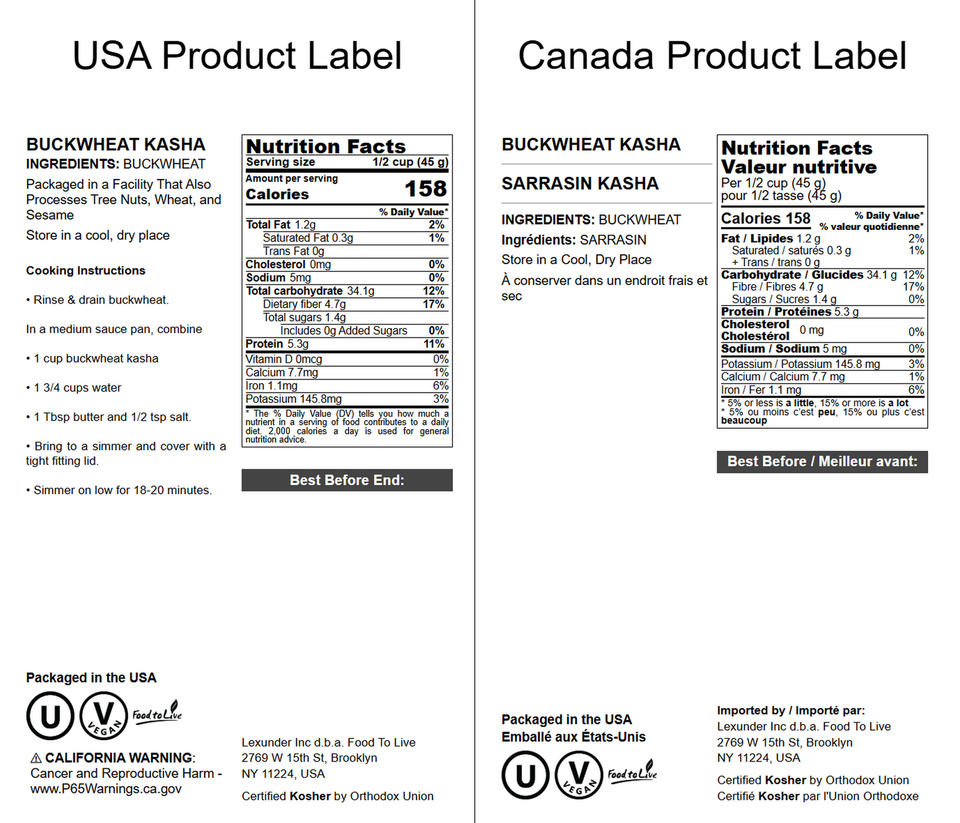 Buckwheat Kasha – Grechka, Toasted Whole Groats, Made from Hulled Seeds ...