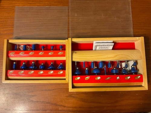 Harbor Freight 46832 AND 43697 Carbide Tip Router Bit Sets New never ...