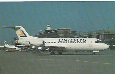 LINJEFLYG FOKKER F28 POST CARD | eBay