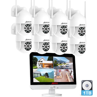 ANRAN 8CH NVR Wireless CCTV Security System 3MP WiFi Surveillance ...