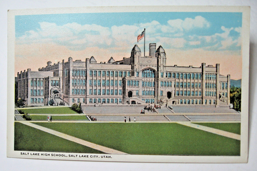 Salt Lake High School, Salt Lake City, Utah unused 1920 era postcard | eBay
