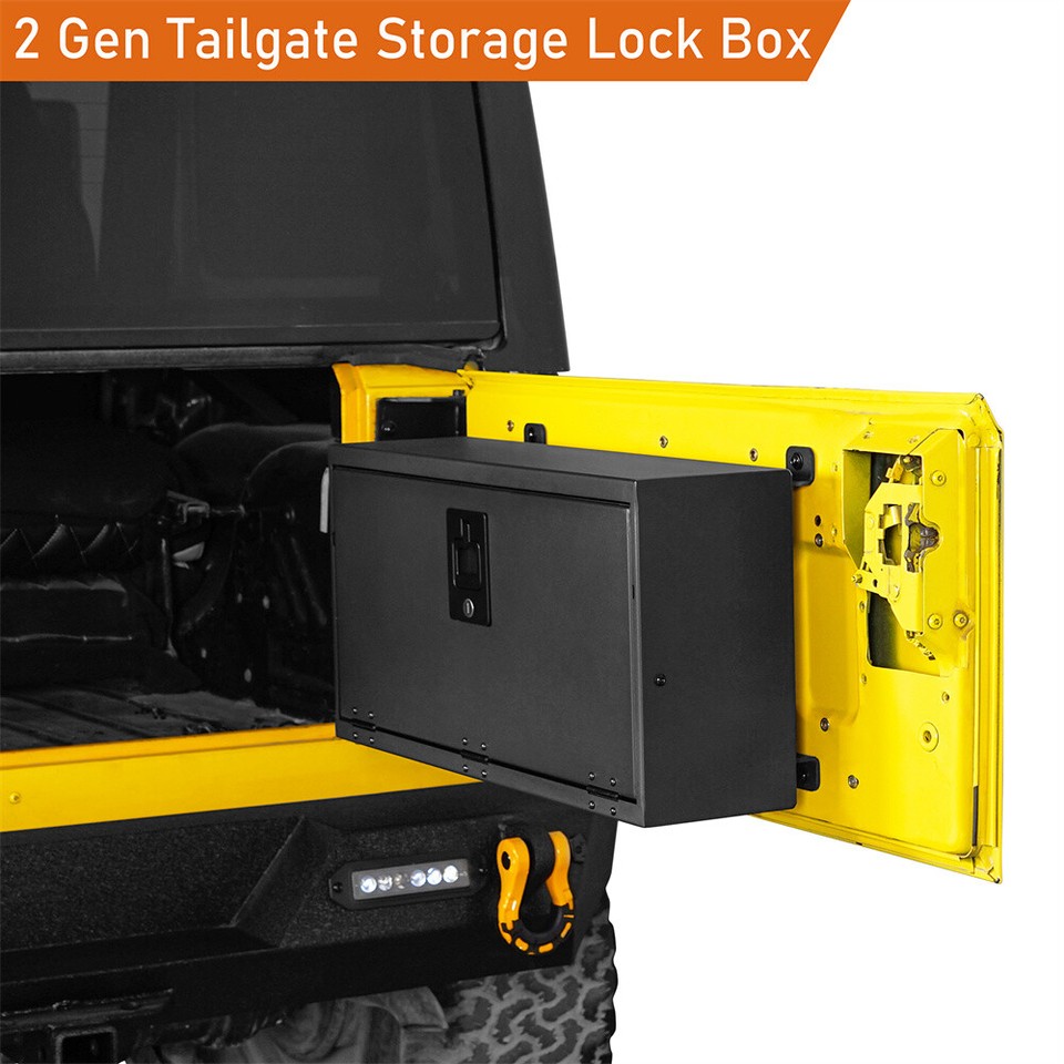 Foldable Tailgate Table Storage Lock Box w/ Keys Fit 1997-2006 Jeep ...