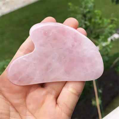 Jade Gua Sha Stone Natural Rose Quartz Face Body Massager Facial ...