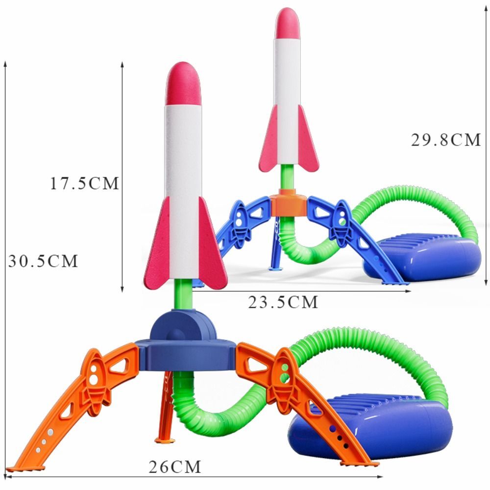 Interactive Game Children Air Stomp Rocket Flying Foam Rockets Outdoor ...
