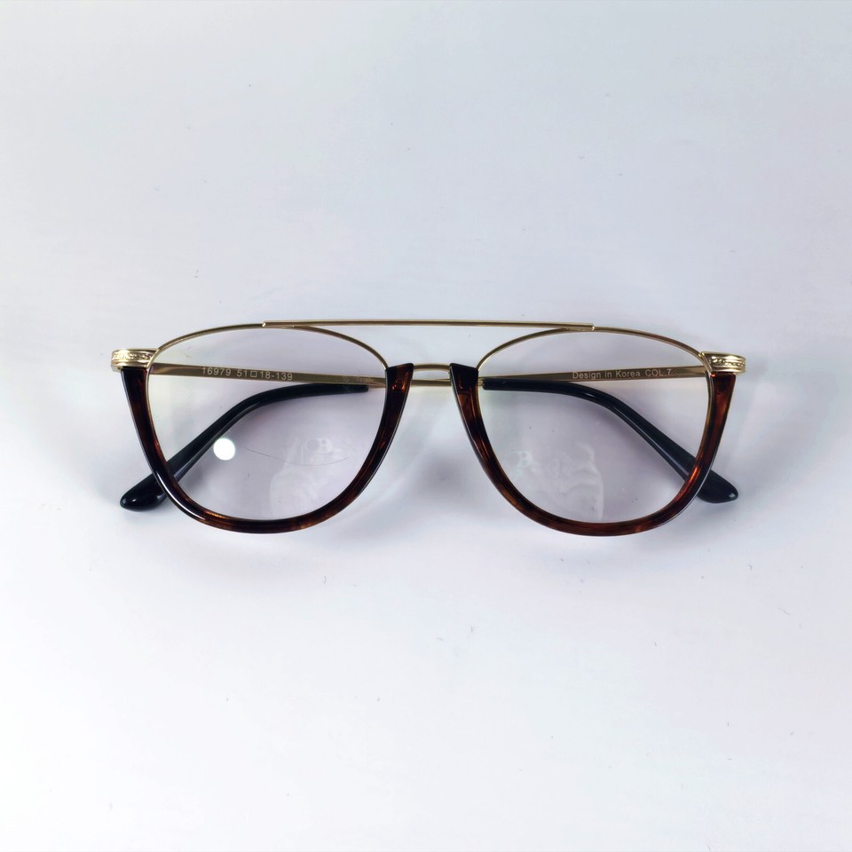 Vintage TR90 Eyeglass Frames Half Rim Spectacles Women Men Retro Metal ...