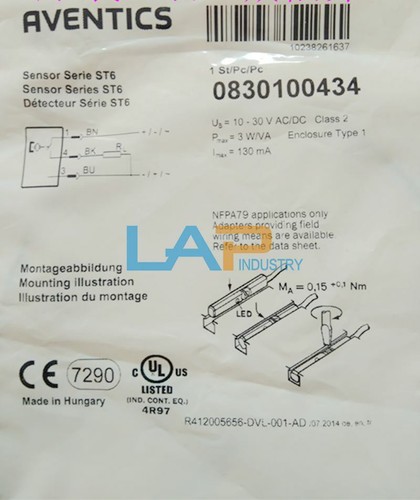 1PCS New For AVENTICS Magnetic Switch Sensor 0830100434 10-30V AC/DC 3W ...