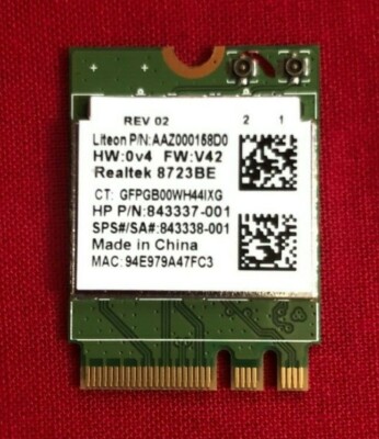 HP 15-AY196NR REALTEK 8723BE WIFI CARD 855106-001 843337-001 | eBay