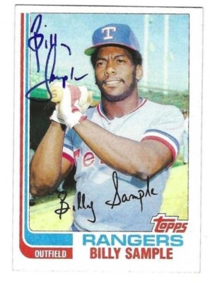 Signed BILLY SAMPLE 1982 Topps Rangers Autographed Card #112 - COA | eBay