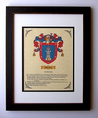 HERALDRY COAT OF ARMS ~ REYES FAMILY CREST ~ FRAMED | eBay