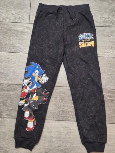 NEW Sonic The Hedgehog; Sonic Vs Shadow Kids Black Jogger Pants. Size ...