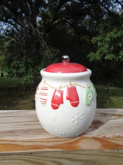Vintage Hallmark Winter Mitten Snowflake Cookie Jar/canister 6x6 | eBay