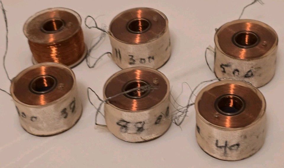 Vintage Lot of 6 Copper Inductor Coils Fine Wire Small Electronics ...