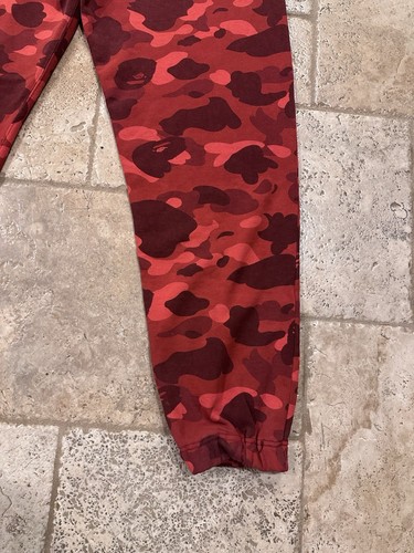 A Bathing Ape Bape Red Camo Logo Sweatpants Joggers | eBay