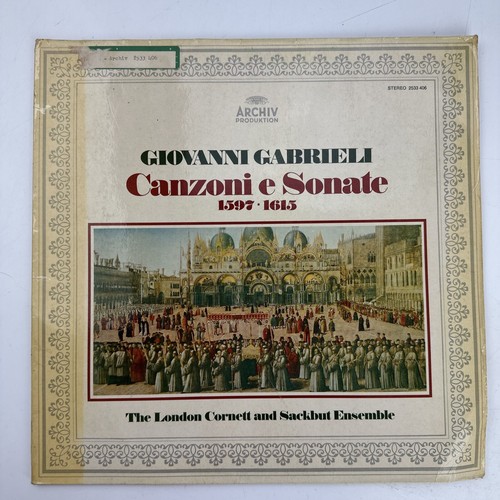 Giovanni Gabrieli Canzoni Et Sonate London Cornett Disque Vinyle Album ...