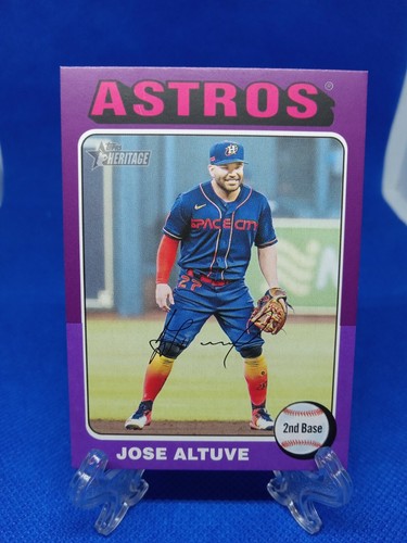 2024 Topps Heritage Mini JOSE ALTUVE Purple Parallel #d 10/15 ASTROS ...