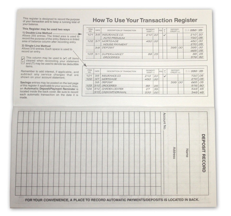 10 Checkbook Transaction Registers 2021-2022-2023 Calendars | eBay