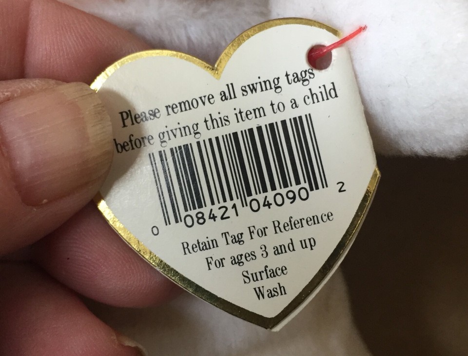 Ty Beanie Babies Spooky The Ghost Canadian Tush Tag fourth Generation ...