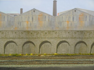 MODEL TOWN BACKSCENES OO GAUGE STONE RETAINING WALL & FACTORY (MT0037 ...