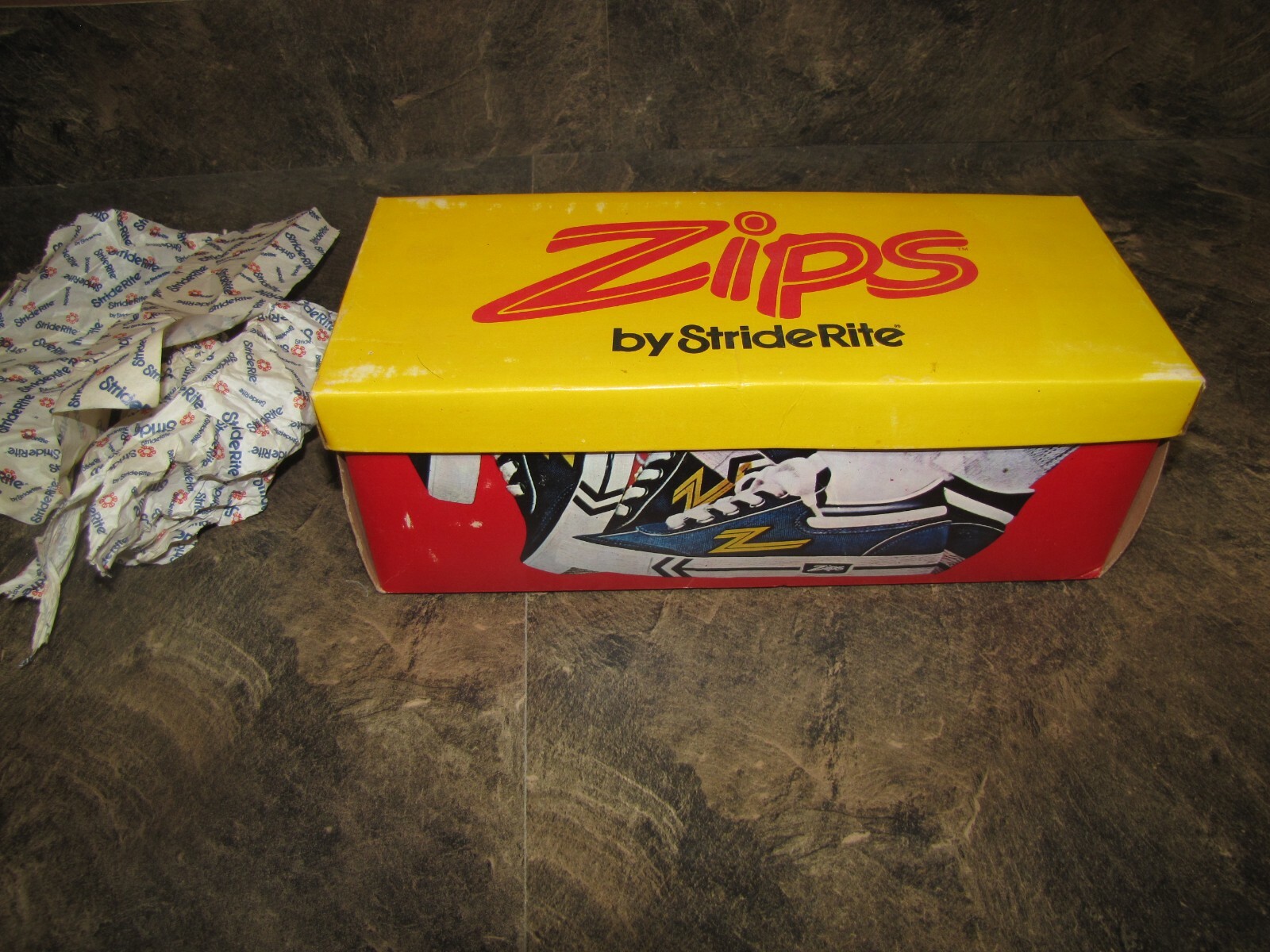 ZIPS by STRIDE RITE VINTAGE SHOE BOX COLLECTIBLE MEMORABILIA see pics ...